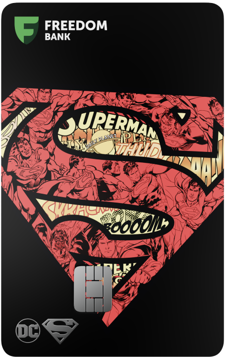 SuperCard с дизайном героев DC | Открыть карту с дизайном героев DC от Freedom Bank